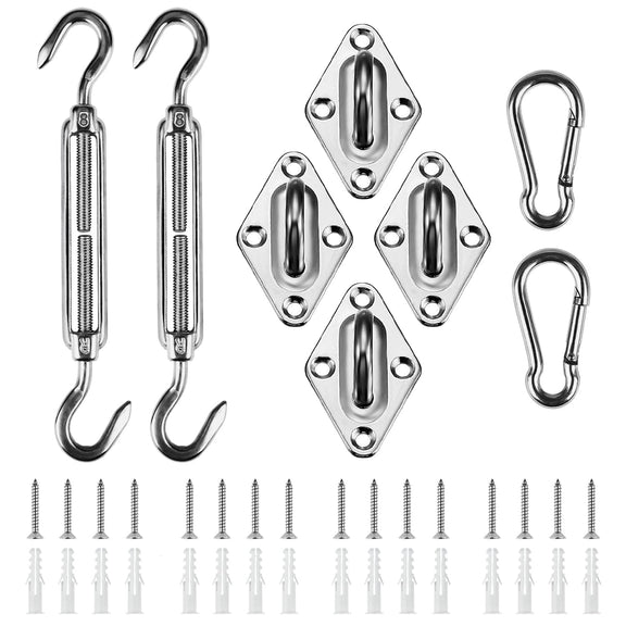 8 Inches Sun Shade Sail Hardware Kit, 304 Stainless Steel Shade Sails ...